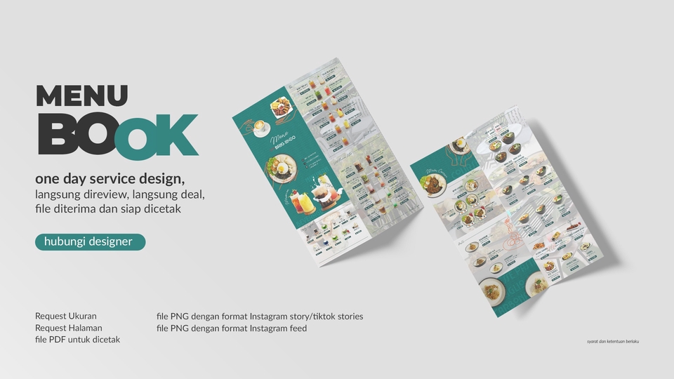 Design Buku Menu cetak dan E-menu (Website, Instagram story, Tiktok ...