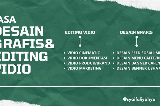Desain Feed Media sosial, Desain Banner resto/UMKM, Desain menu Caffe/Resto