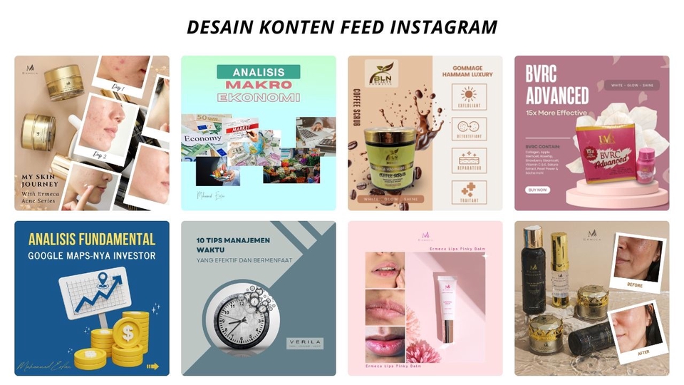 Desain Konten Instagram & FB Profesional - Jasa Desain Konten Instagram FB Feed & Story